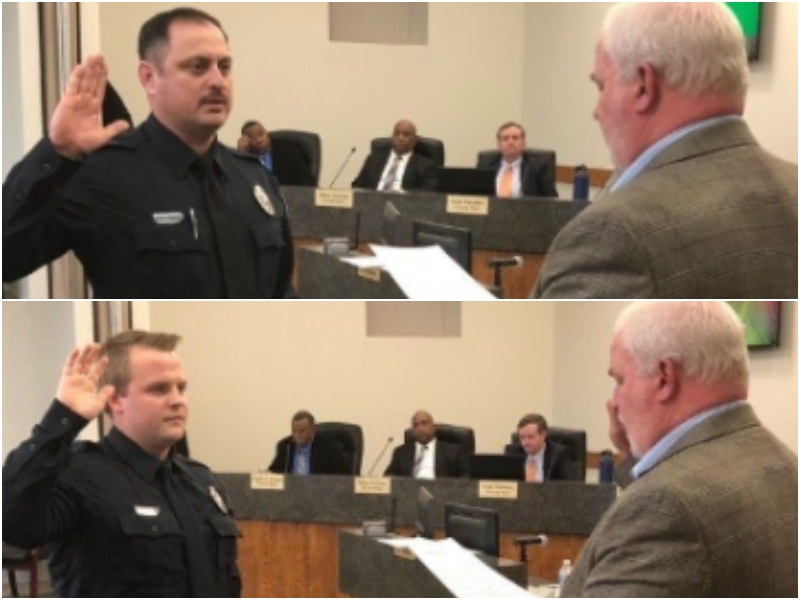 Mayor Weiss Swears in Two New Dickson Police Department Officers ...